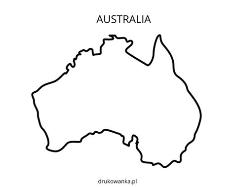 Livre de coloriage Carte d Australie à imprimer et à mettre en ligne