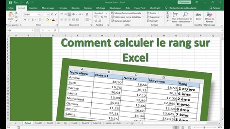 Calculer Le Rang Sur Excel Avec Le Format Er Re Me Youtube