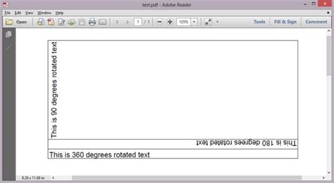 how to rotate a table s cells into runtime generated pdf
