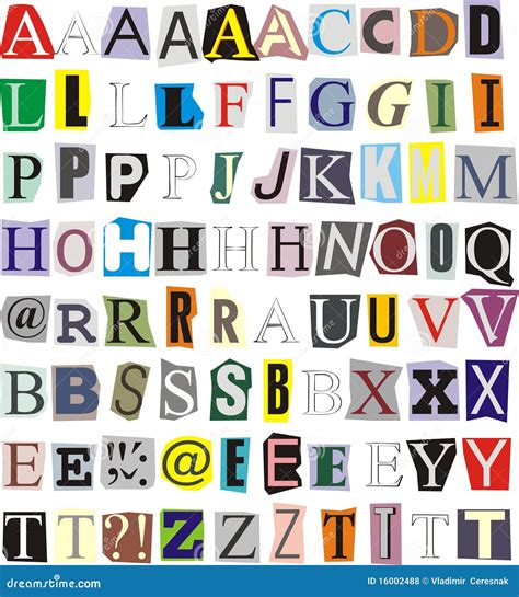 Alphabet Cut Out Of Paper Stock Vector Illustration Of Word 16002488