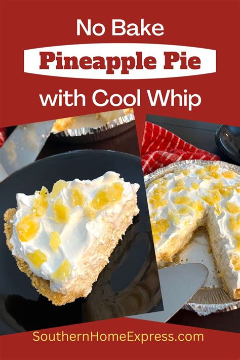 This No Bake Pineapple Pie With Cool Whip Is Easy To Make And