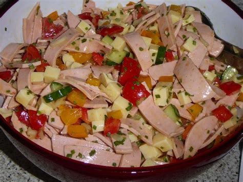 Pikanter Paprika K Se Wurst Salat Von Mutti Chefkoch Rezept