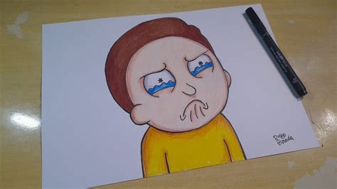 COMO DESENHAR O MORTY SAD De RICK AND MORTY Passo A Passo YouTube
