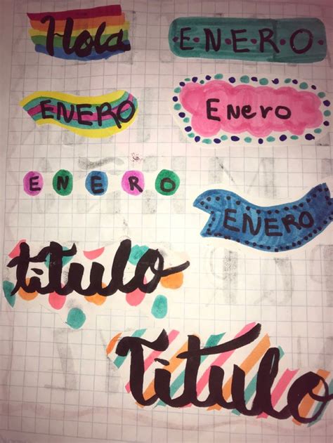 1º idea para decorar títulos Apuntes bonitos titulos Yo misma Apuntes