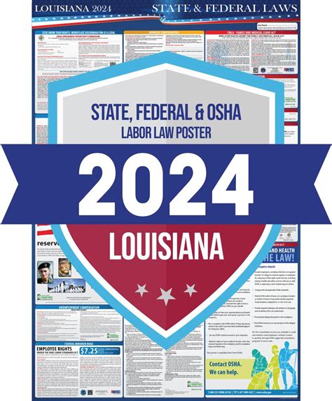 Amazon 2024 Louisiana State And Federal Labor Laws Poster OSHA