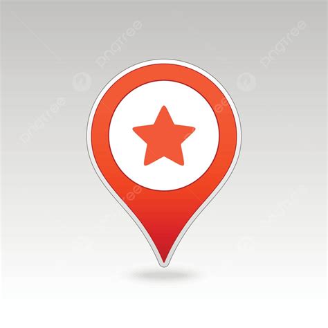Iconic Map Pins A Starshaped Favorite Pointer With Markers Vector