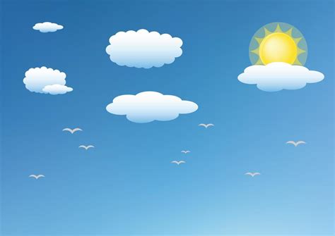 Ilustraci N De Vector De Cielo Azul De Dibujos Animados Vector