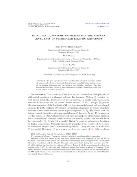 pdf principal curvature estimates for the convex level sets of