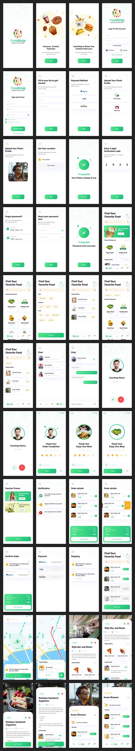 Food Delivery Free Ui Kit For Figma Lapa Ninja