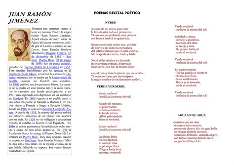Triptico recital poético Juan Ramón Jiménez PPT