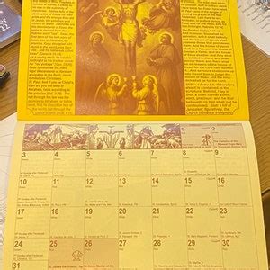 Calendrier Catholique Calendrier Catholique Romain Etsy France