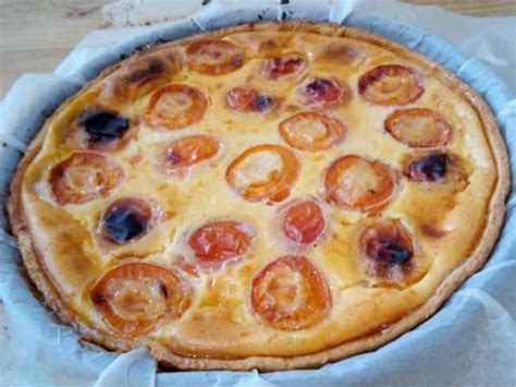 La tarte au flan à l abricot recette La tarte au flan à l abricot