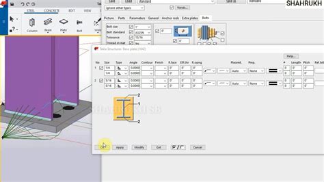 Base Plate Connection In Tekla Structures Base Plate In Tekla
