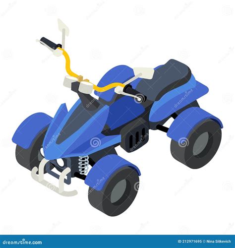 Sport Quad Bike Icon Isometric Style Stock Vector Illustration Of