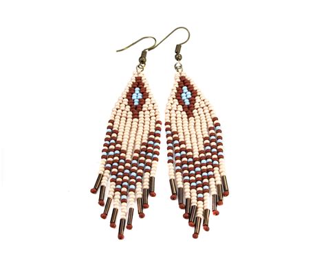 Perlen Ohrringe Indianer Indianer Schmuck Western Cherokee Etsy De