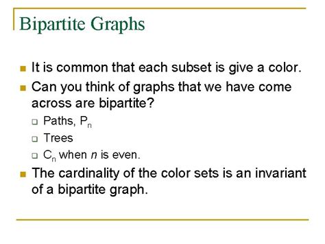 introduction to graph theory lecture 07 bipartite graphs