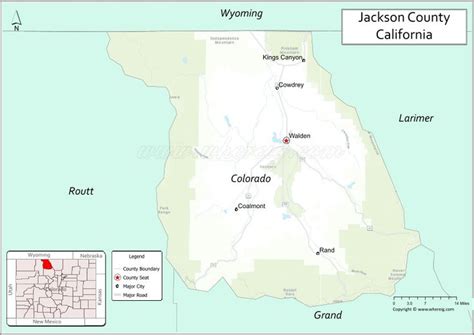 A Map Showing The Location Of Jackson County California And