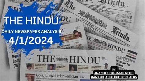 The Hindu Newspaper Analysis Youtube