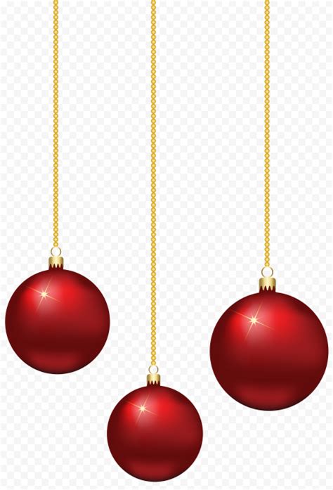 Red Hanging Christmas Decoration Balls HD PNG Citypng