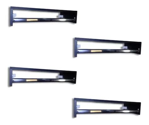 Kit 4 Cabideiro Parede Arara Porta Roupas Quarto Closet Mdf