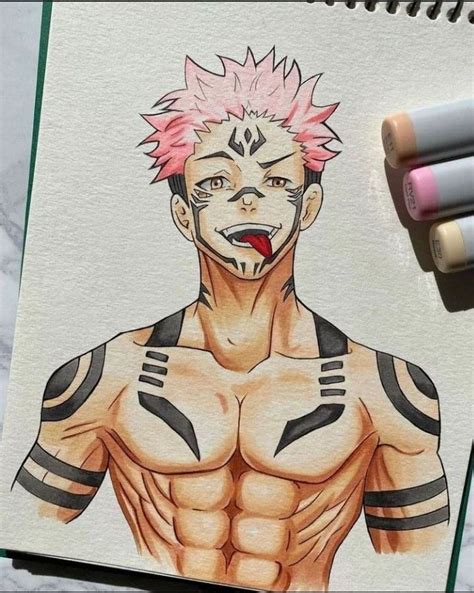 Learn How To Draw Sukuna Step By Step Jujutsu Kaisen Artofit