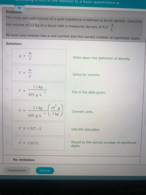 Solved S E Solution To A Basic Quantitative Problem The Chegg