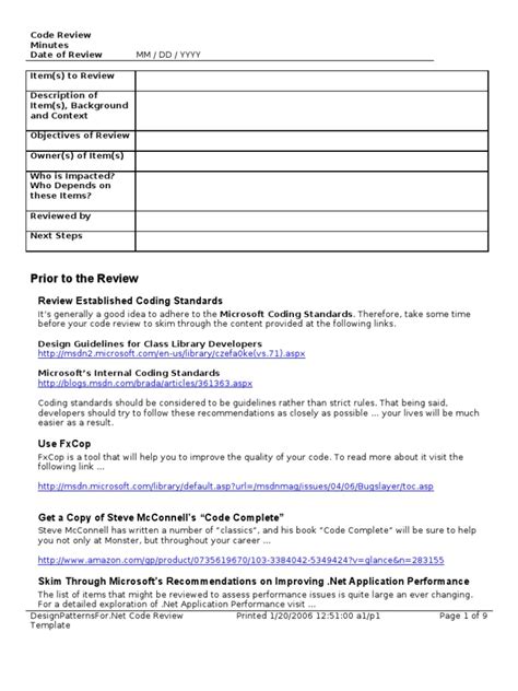 code review template online version class computer programming control flow
