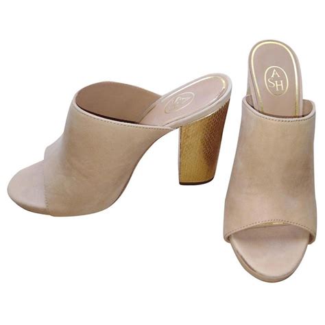 Model Roxanne Nude By Brand Ash Beige Leather Ref 215015 Joli Closet