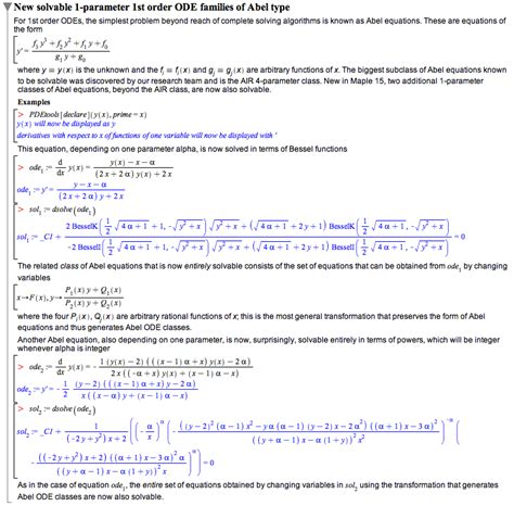differential equations new features in maple 15 technical computing software for engineers