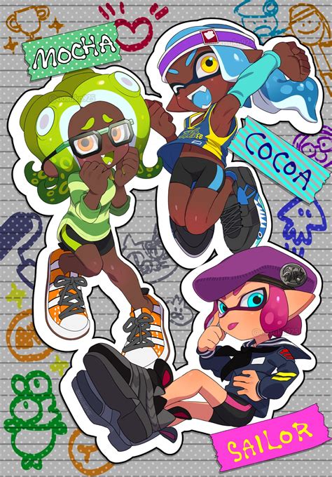 Inkling Player Character Inkling Girl Octoling Player Character And