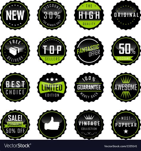 Collection Of Premium Quality And Guarantee Labels