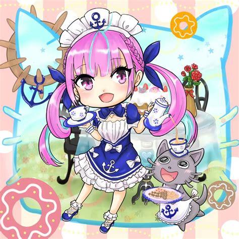 白本物 on Twitter RT oekaki surume ホロメン全員描いてみよう11 湊あくあ 次回投稿予定日