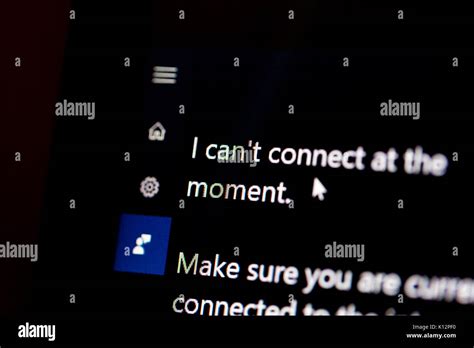 Close Up View Of Connection Error To Wireless Message On Computer