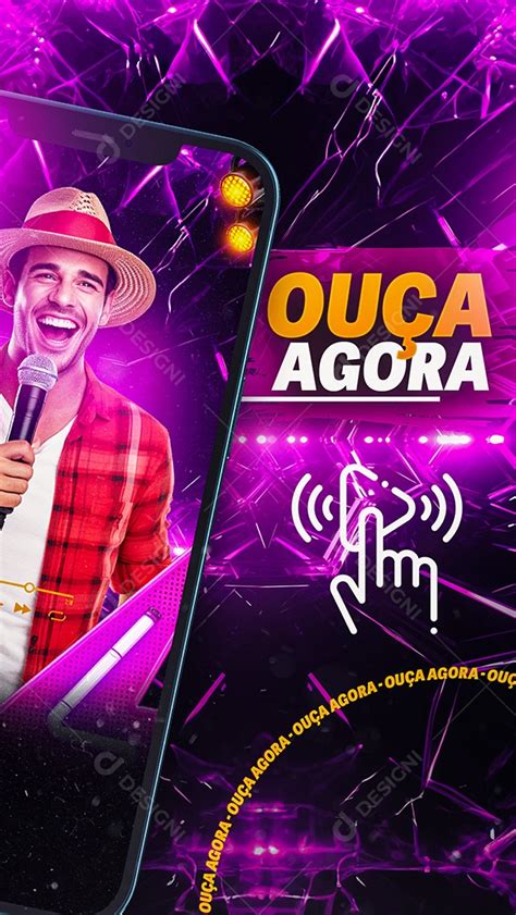 Story Flyer Ouça Agora Social Media PSD Editável download Designi