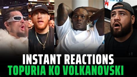 Instant Reactions To Ilia Topuria S SHOCKING Knock Out Of Alexander