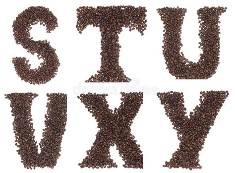 Letra Do Alfabeto Feita De Feijões De Café Foto de Stock Imagem de