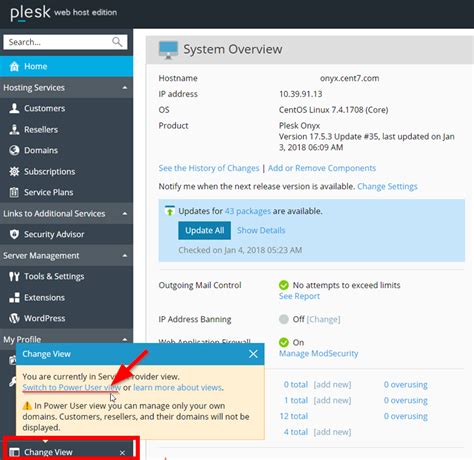 difference between power user view and service provider view in plesk support cases from plesk
