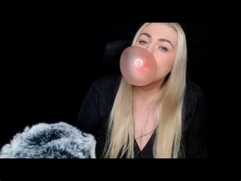 ASMR Intense Chewing Gum Sounds Blowing Bubbles Gum Snapping Popping