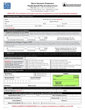 Fillable Online Hr Umb ASI Flex Health Care Flexible Spending Account
