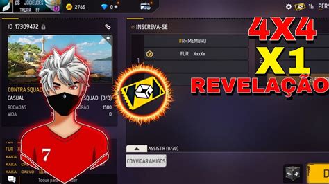 FREE FIRE AO VIVO X1 REVELAÇÃO 4X4 4V4 SALA PERSONALIZADA FF YouTube