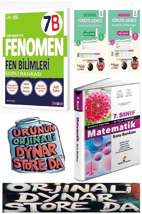 Fenomen Yayıncılık FENOMEN 7 SINIF FEN BILIMLERI B ve aydın Matematik