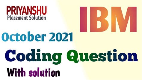 Ibm Coding Questions Latest Ibm Programming Question Ibm Coding Questions With Solutions