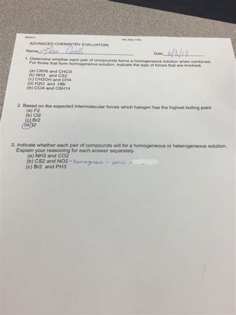 solved determine whether each pair of compounds forms a