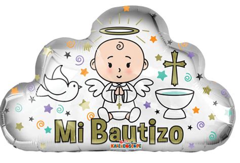 18″ Anagram Mi Bautizo Nube Angel Balloon City