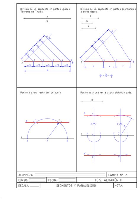 EPVA 3º ESO LÁMINA 2 SEGMENTOS Y PARALELISMO Blog de EPVA