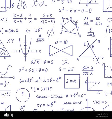 Math Seamless Pattern Mathematics Solutions Physics Formulas Numbers