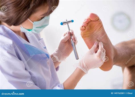 Podiatrist Treating Feet During Procedure Stock Image Image Of