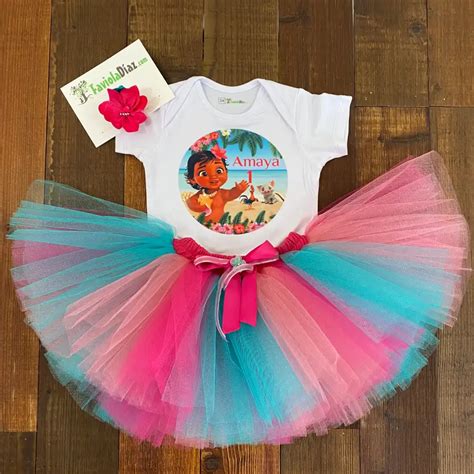 Set De Prensa Tutu Y Mameluco Coral De Moana Faviola D Az