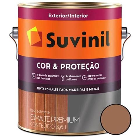 Esmalte Sintético Brilhante 3 6L Marrom Conhaque Suvinil Esmalte