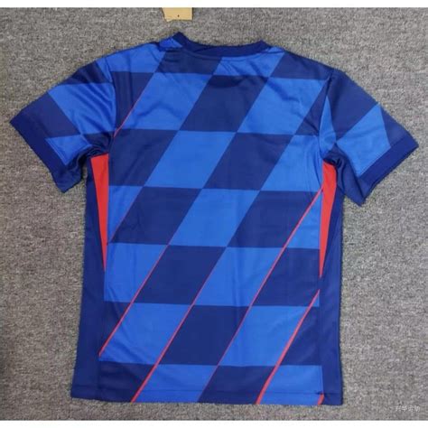 JERSEY BOLA KROASIA AWAY EURO 2024 GRADE ORI Olah Raga Baju Olahraga